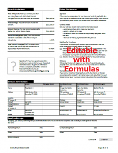 Closing Disclosure Fillable Form Buyer-Seller 5 page - WeDoForms.Net